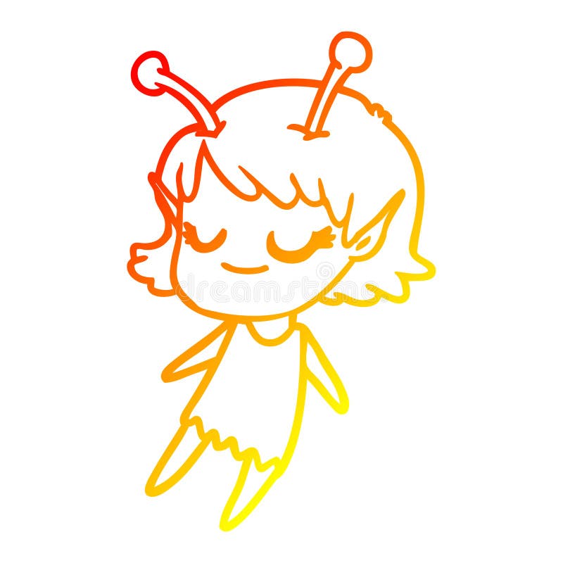 Smiling Alien Cartoon Isolated Stock Vector - Illustration of fantastic ...