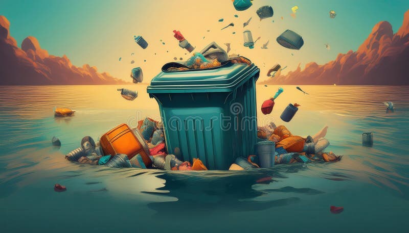 Creative Waste Sorting Concept Highlighting Environmental Stock Image ...