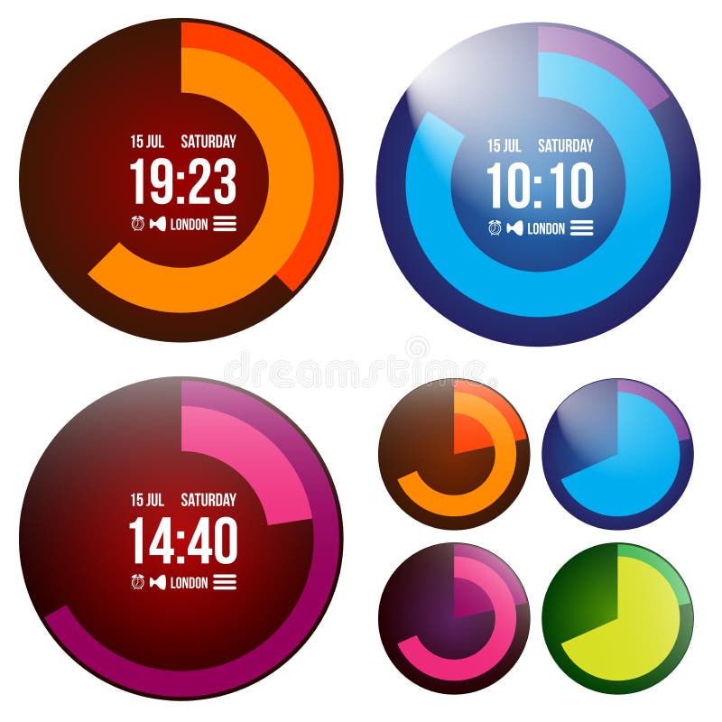 Creative watch stock vector. Illustration of data, minutes - 32262504