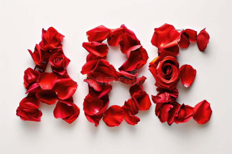A Creative Way To Express Affection - a Message in Flower Form Stock ...