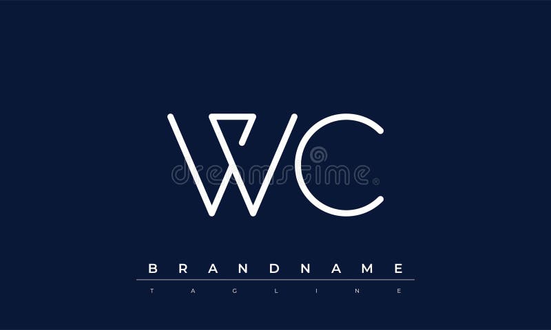 Creative WC Letter Initial Logo Vector Image Stock Vector ...