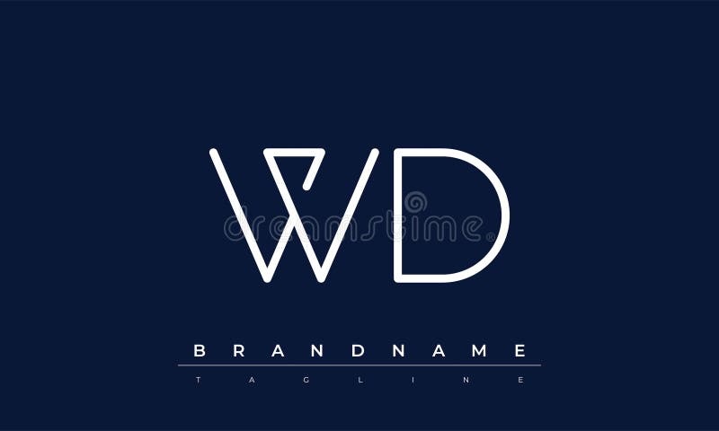 Creative WD Letter Initial Logo Vector Image Stock Vector ...