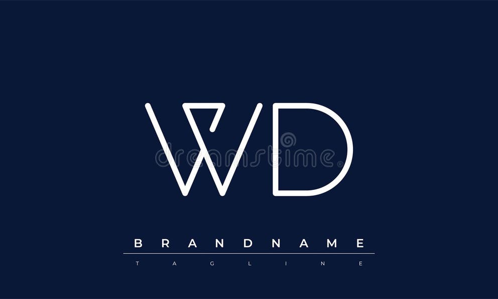 Creative WD Letter Initial Logo Vector Image Stock Vector ...