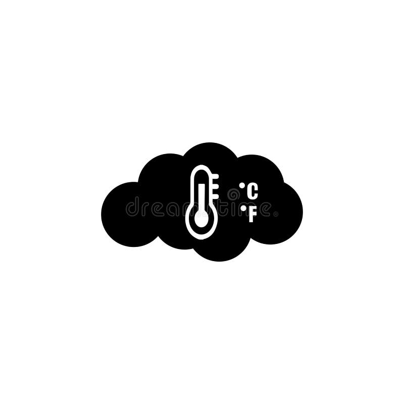 Creative Weather Icon Black Vector Stock Vector - Illustration of cloud ...