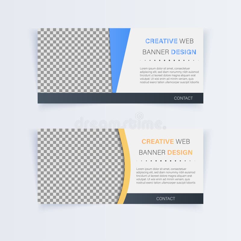 Creative Web Banner Design . Minimal Style . Card Tag . Badge Stock ...