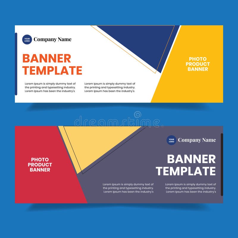 Creative Web Banner Design Template Background Stock Vector ...