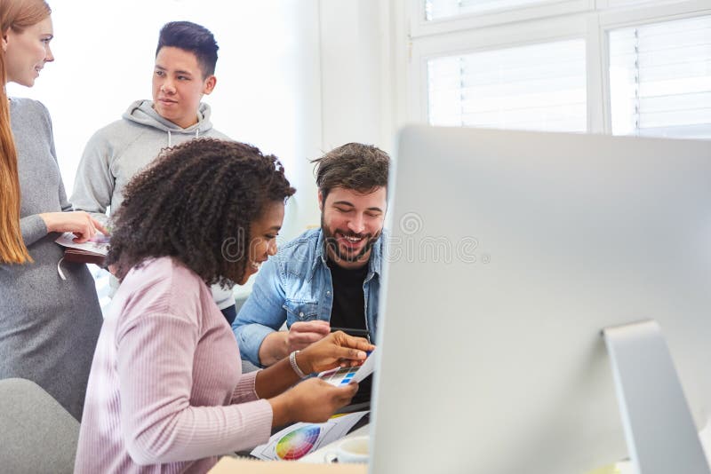 Creative Web Design Start-up Team on the Computer Stock Photo - Image ...