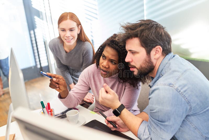 Designer Team At Work In Office Stock Photo - Image of business, design ...