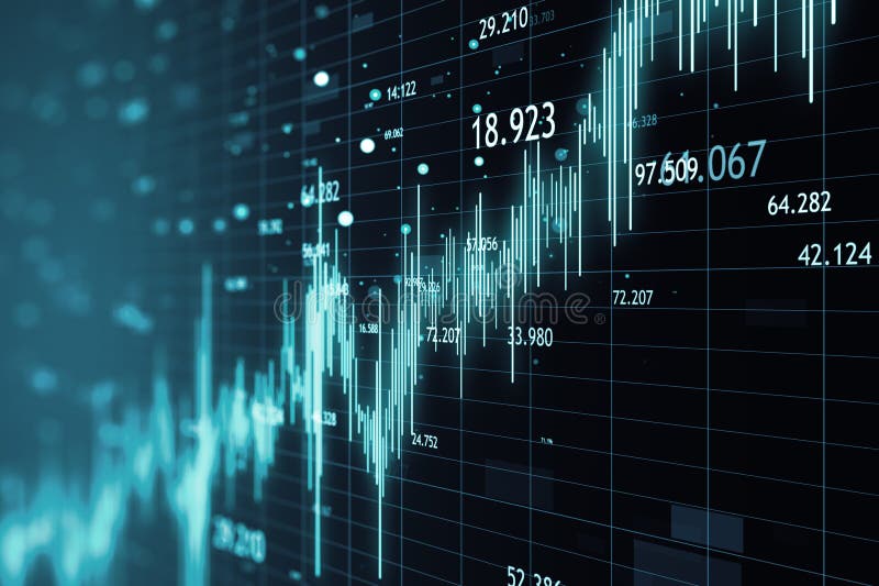 Creative Web Landing Page with Glowing Candlestick Forex Chart on ...