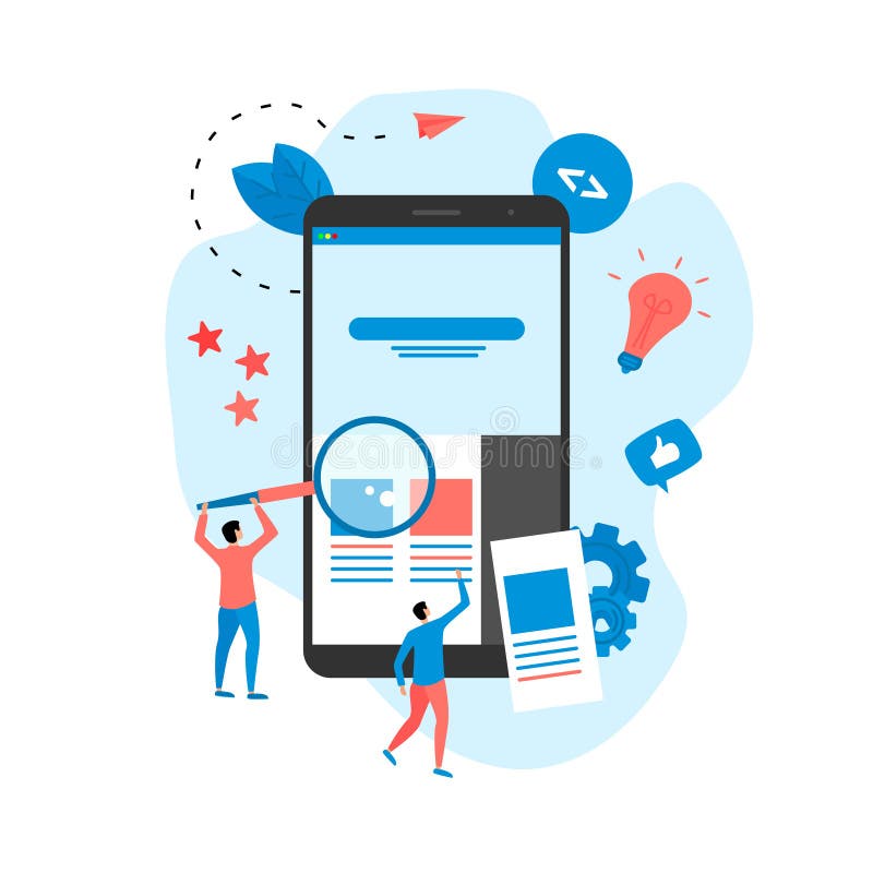 Creative Webpage Development and Web Design Concept Stock Vector ...