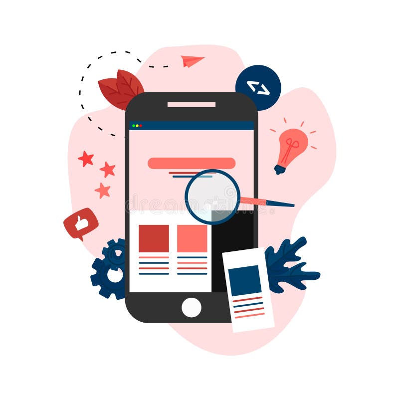 Creative Webpage Development and Web Design Concept Stock Vector ...