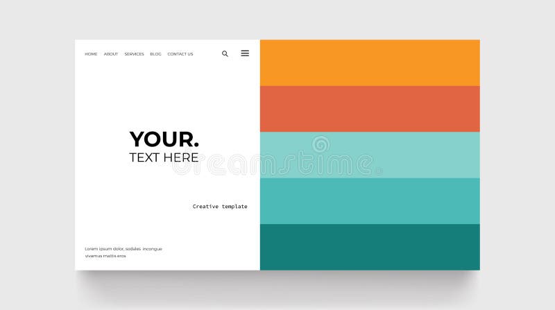 Creative Website Screen Part for Web Design Project Development in ...