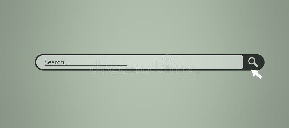 Creative Website Search Bar on Gray Background. Internet and Browse ...