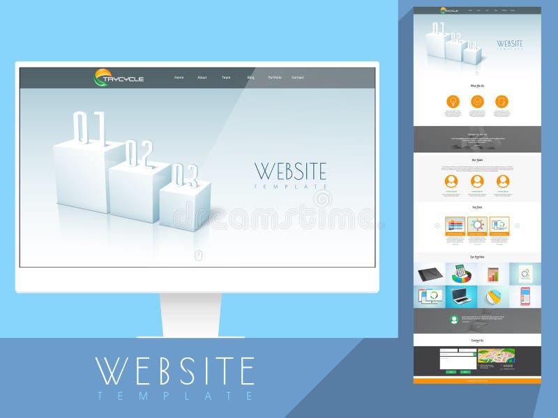 Creative Website Template for Your Business. Stock Illustration ...