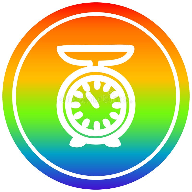 A Creative Weighing Scales Circular in Rainbow Spectrum Stock Vector ...