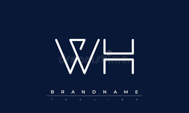 Creative WH Letter Initial Logo Vector Image Stock Vector ...