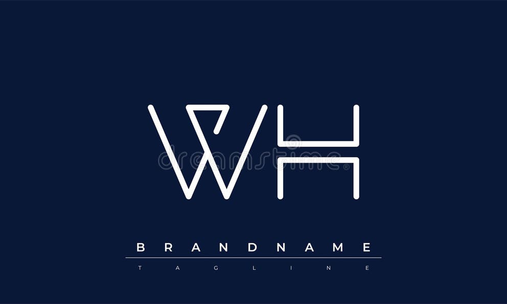 Creative WH Letter Initial Logo Vector Image Stock Vector ...
