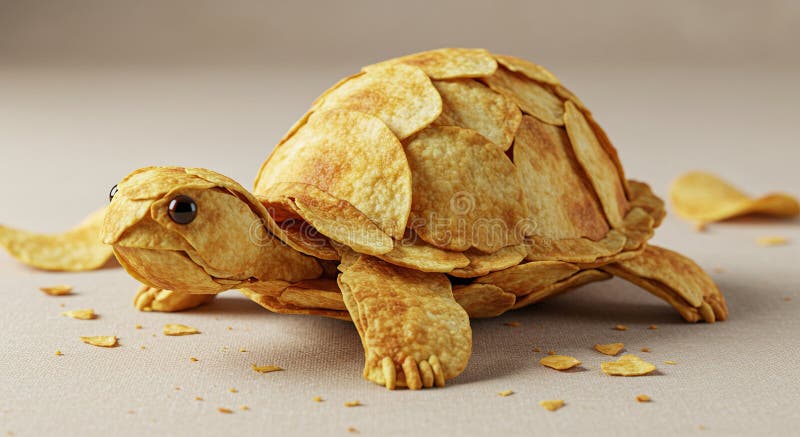 Potato Chip Turtle stock illustration. Illustration of whimsical ...