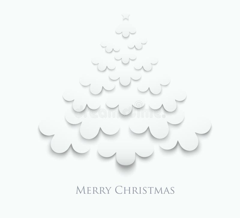 Creative White Christmas Tree Stock Illustration - Illustration of ...