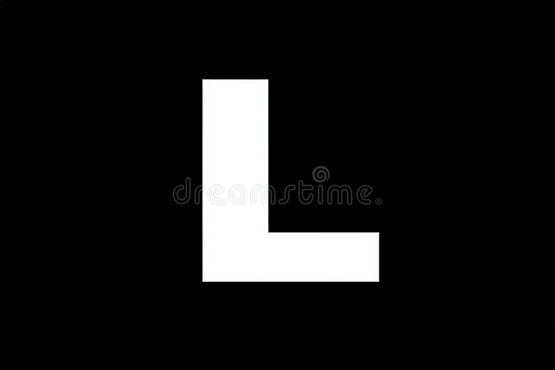 Creative White Letter L on a Striking Black Background Invokes Artistic ...