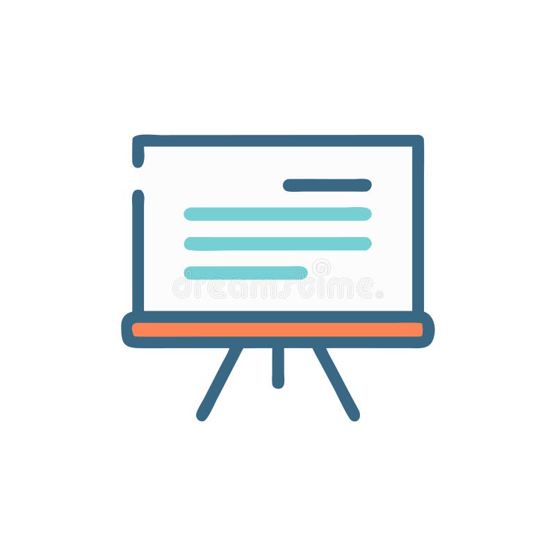 Creative Whiteboard Icon for Education Stock Illustration ...