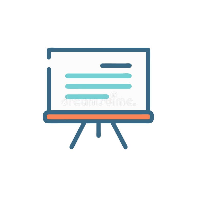 Creative Whiteboard Icon for Education Stock Illustration ...