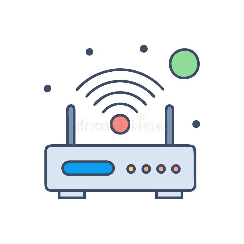 Creative Wi-Fi Router for Smart Homes Stock Illustration - Illustration ...