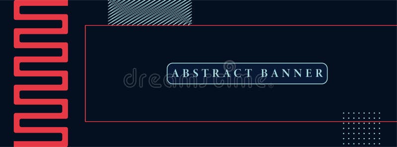 Creative Wide Abstract Banner Created with Simple Geometric Shapes ...