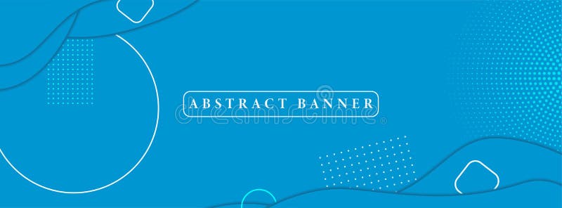 Creative Wide Abstract Banner Created with Simple Geometric Shapes ...