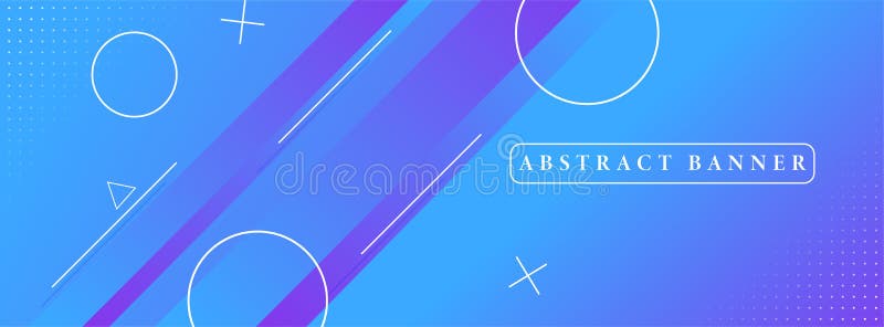 Creative Wide Abstract Banner Created with Simple Geometric Shapes ...