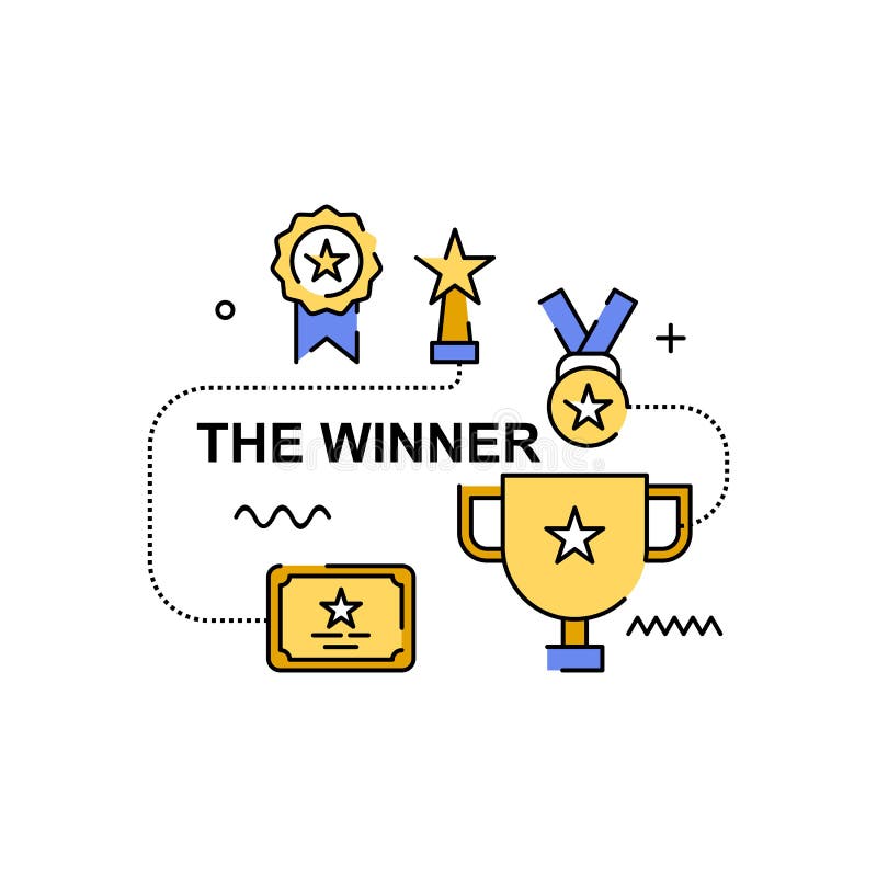 Creative Winner Symbol Design Collection Set. Stock Vector ...