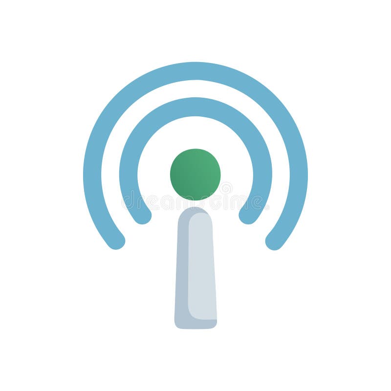 Creative Wireless Communication Icon for Digital Interaction Stock ...