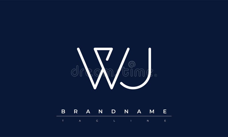 Creative WJ Letter Initial Logo Vector Image Stock Vector ...