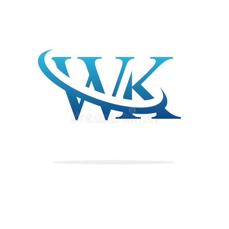 Creative WK Logo Icon Design Stock Vector - Illustration of abstract ...