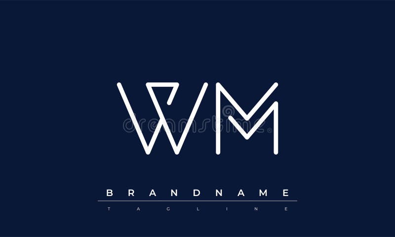 Creative WM Letter Initial Logo Vector Image Stock Vector ...