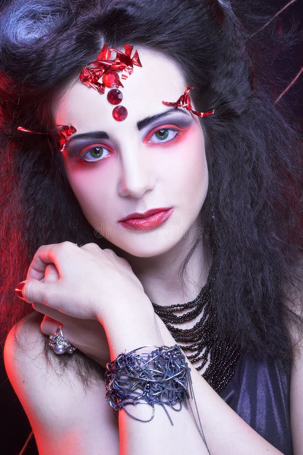 Creative woman stock photo. Image of female, face, bright - 40615804