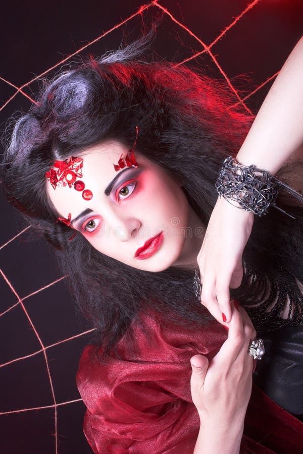 Creative woman stock image. Image of gothic, brunette - 39846845