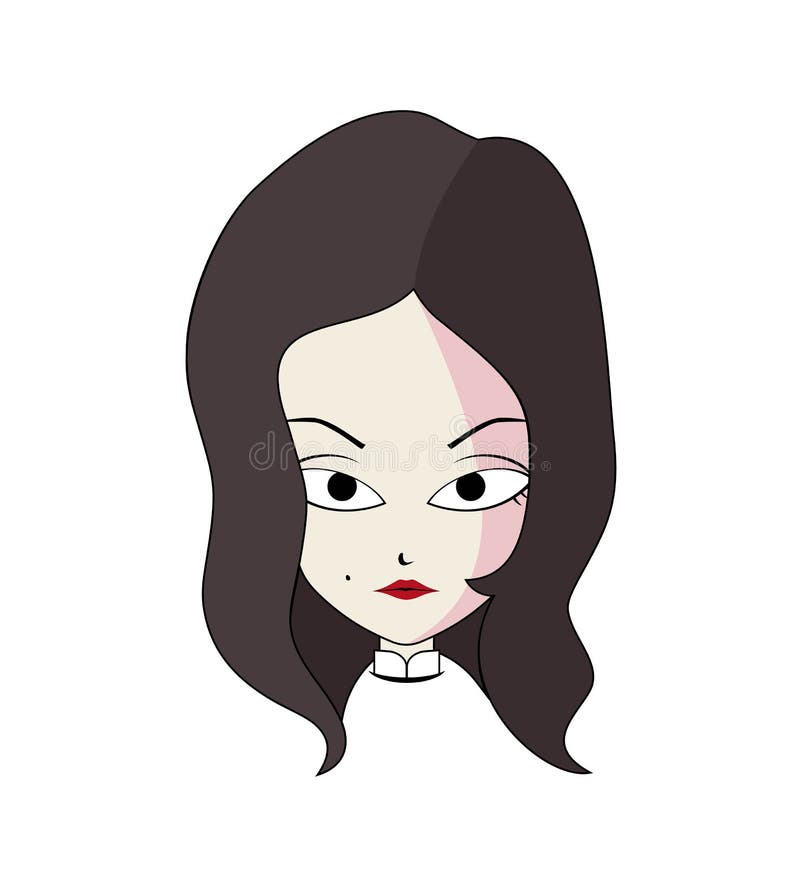 Creative woman head draw stock vector. Illustration of female - 142038039