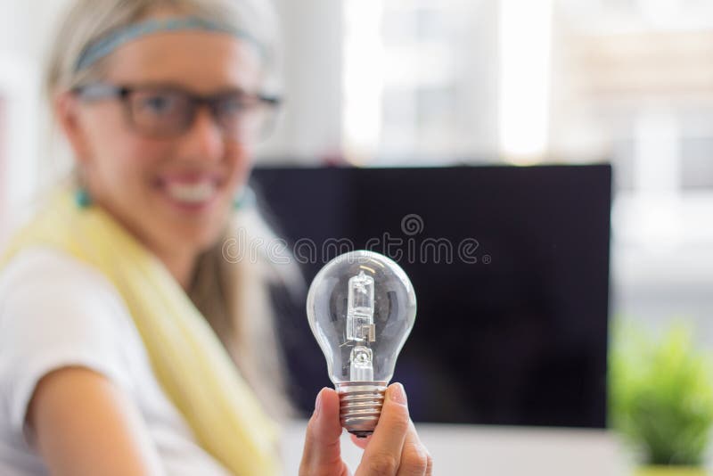 Creative Woman Working with Computer in the Office Stock Image - Image ...