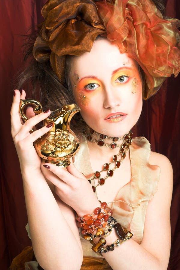 Creative woman stock image. Image of hair, face, adult - 40325783