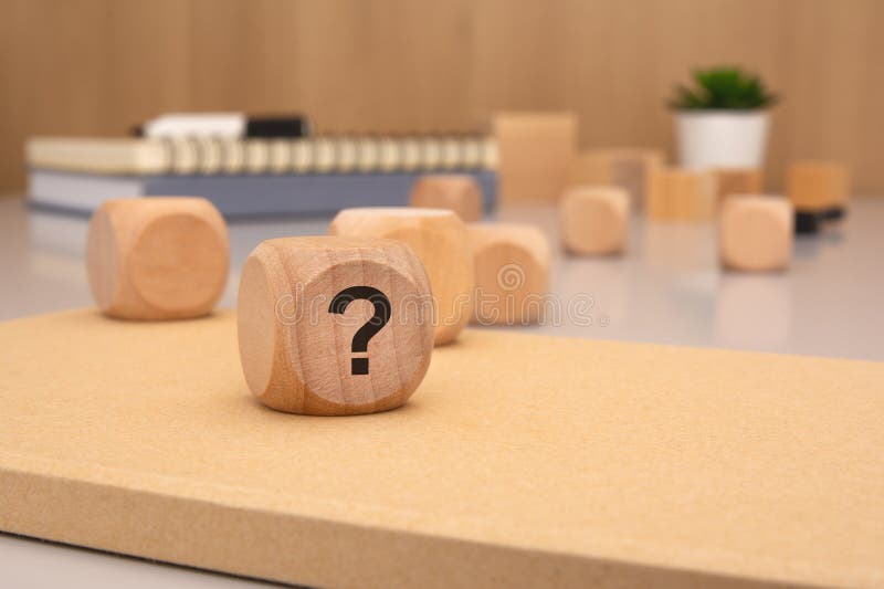 Creative Wooden Blocks Featuring a Question Mark Symbol for Innovative ...