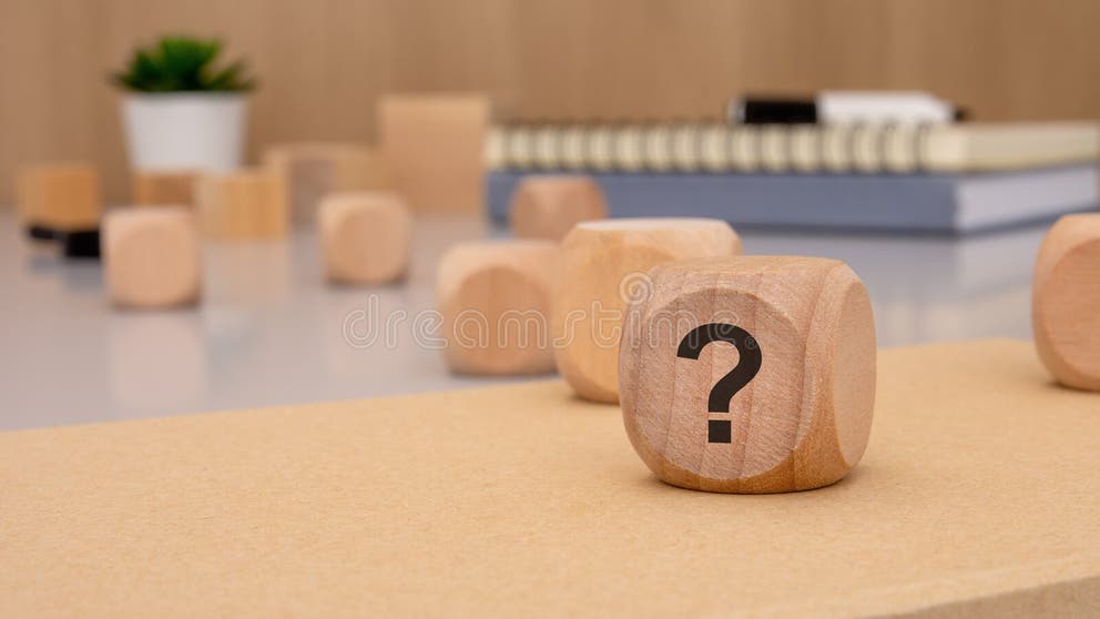 Creative Wooden Blocks Featuring a Question Mark Symbol for Innovative ...
