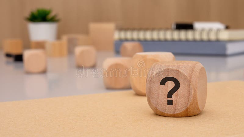 Creative Wooden Blocks Featuring a Question Mark Symbol for Innovative ...