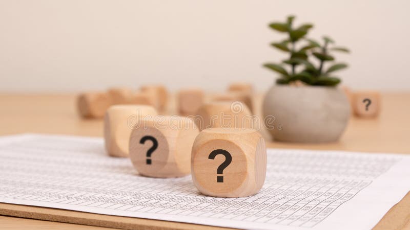 Creative Wooden Blocks Featuring a Question Mark Symbol Stock Photo ...