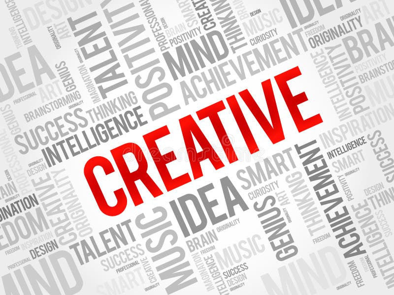 CREATIVE word cloud stock illustration. Illustration of collage - 206478413