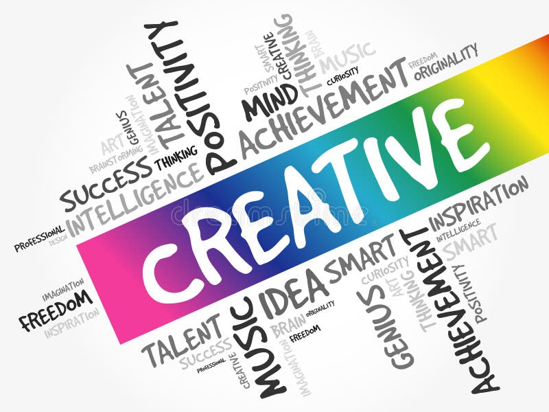 CREATIVE Word Cloud, Creative Concept Stock Illustration - Illustration ...