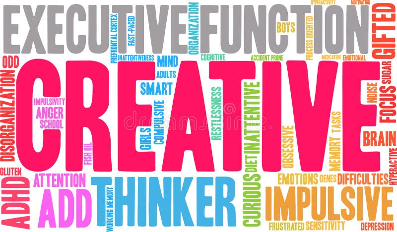 Creative Word Cloud stock illustration. Illustration of gifted - 104012339