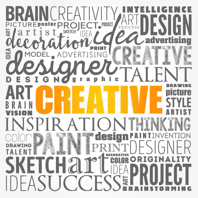 CREATIVE Word Cloud, Creative Concept Stock Photo - Image of background ...