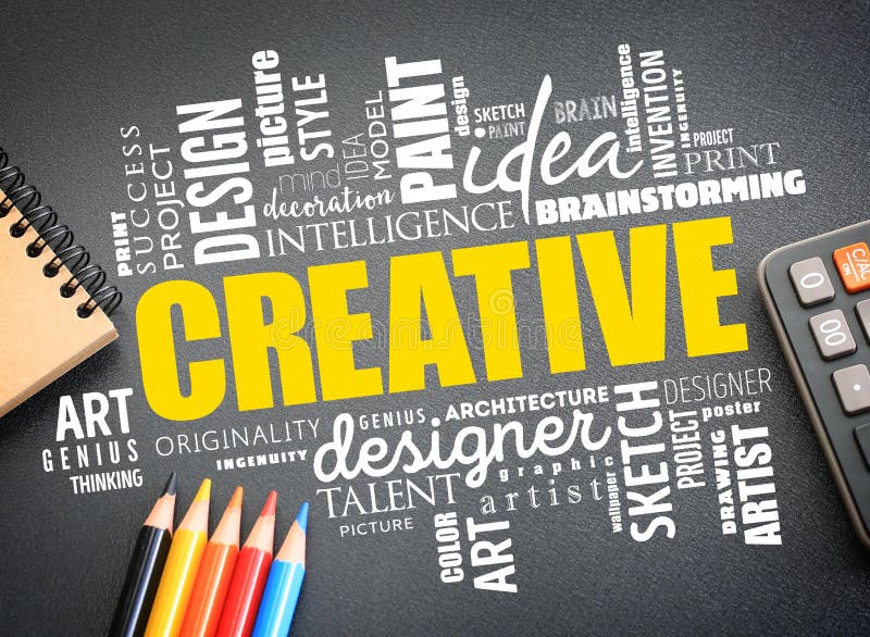 CREATIVE Word Cloud, Creative Business Concept Background Stock ...