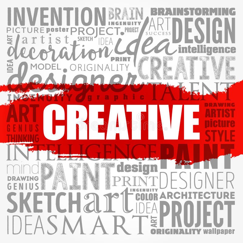CREATIVE Word Cloud, Creative Business Concept Background Stock ...